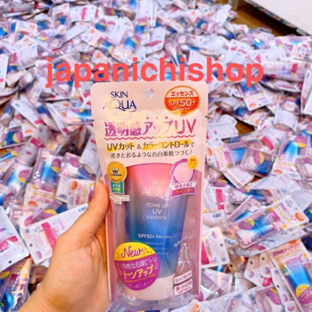 ROHTO Skin Aqua New Sunscreen Tone Up UV Essence SPF50 +++ 80g | Shopee ...