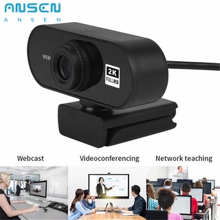 ANSEN Webcam for PC Laptop 2K 1080P 720P Full HD with Mic | Shopee ...