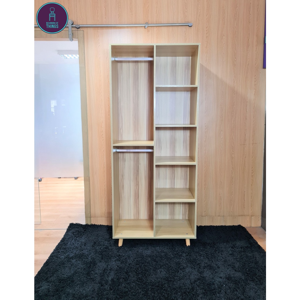 80 x 40 x 190 CM Open Storage Wardrobe Cabinet No Door with Legs ...