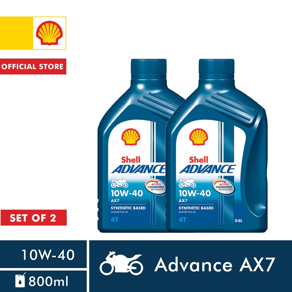 Shell Advance 4T AX7 10W-40 0.8 Liter Set of 2 Promo | Shopee Philippines