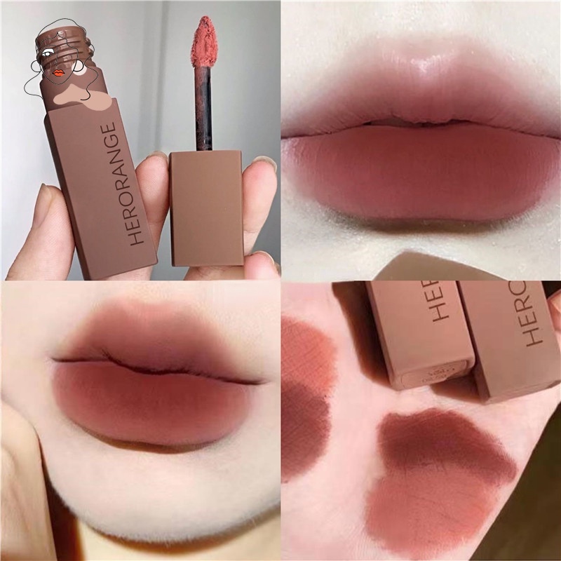HERORANGE Lipstick Matte Texture Moisturizing Soft Water Resistant Long ...