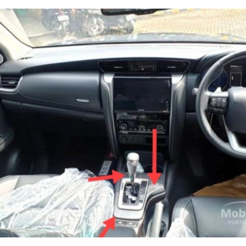 KAYU Panel cover Transmission And cup holder fortuner vrz black wood ...