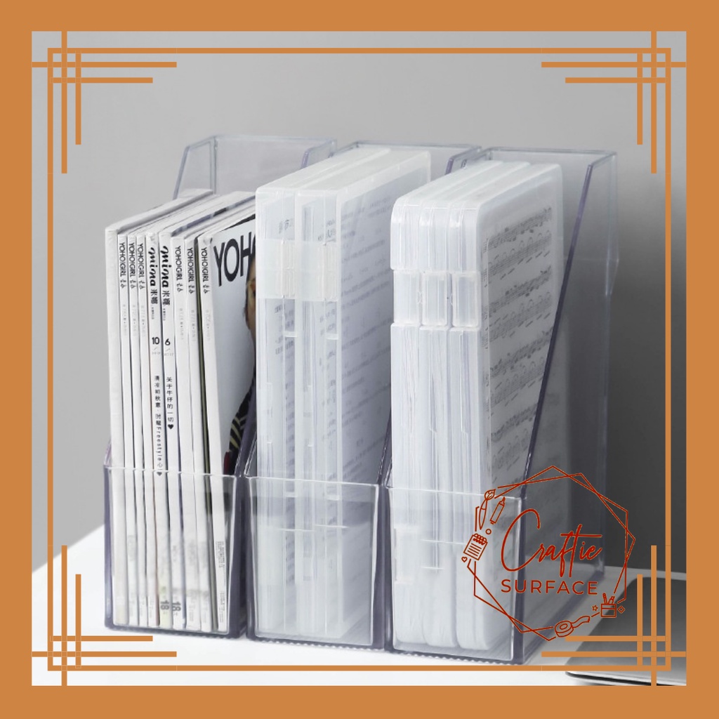 Minimalist Acrylic Slanted Office File Holder Organizer Desk File ...