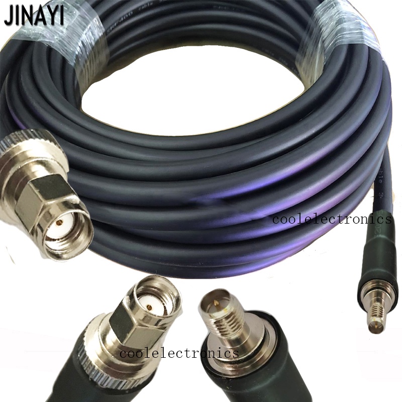 LMR400 RP-SMA Male to RP-SMA Female Pin Connector RF Coax Pigtail Antenna Cable LMR-400 Ham ...