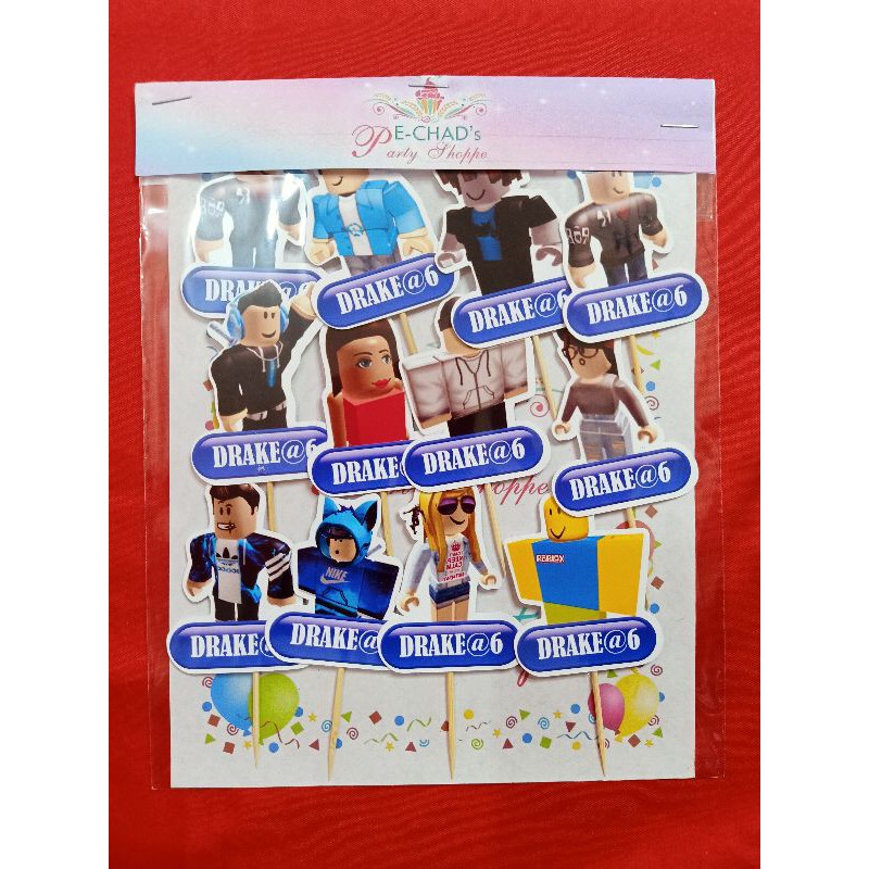 Roblox characters with customize name cupcake topper | Shopee Philippines