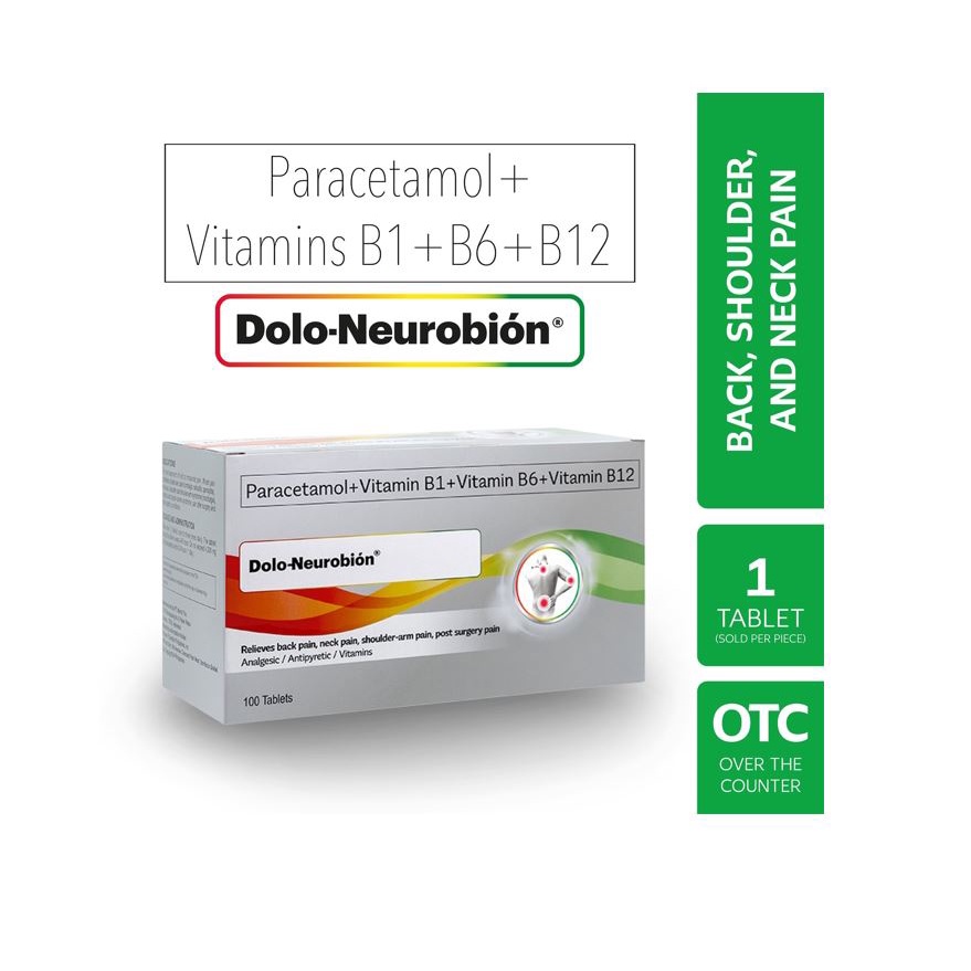 DOLO-NEUROBION Paracetamol Vit B1 Vit B6 Vit B12 Film-Coated Tablet 1 ...
