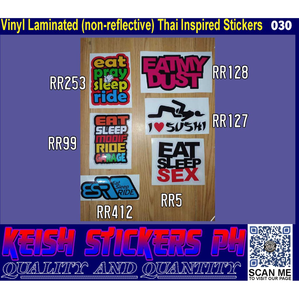 Vinyl Laminated Stickers 030 | Shopee Philippines