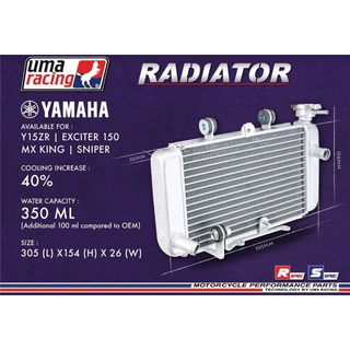 UMA RACING BIG RADIATOR ASSY FOR SNIPER 150 V1 & V2 | Shopee Philippines