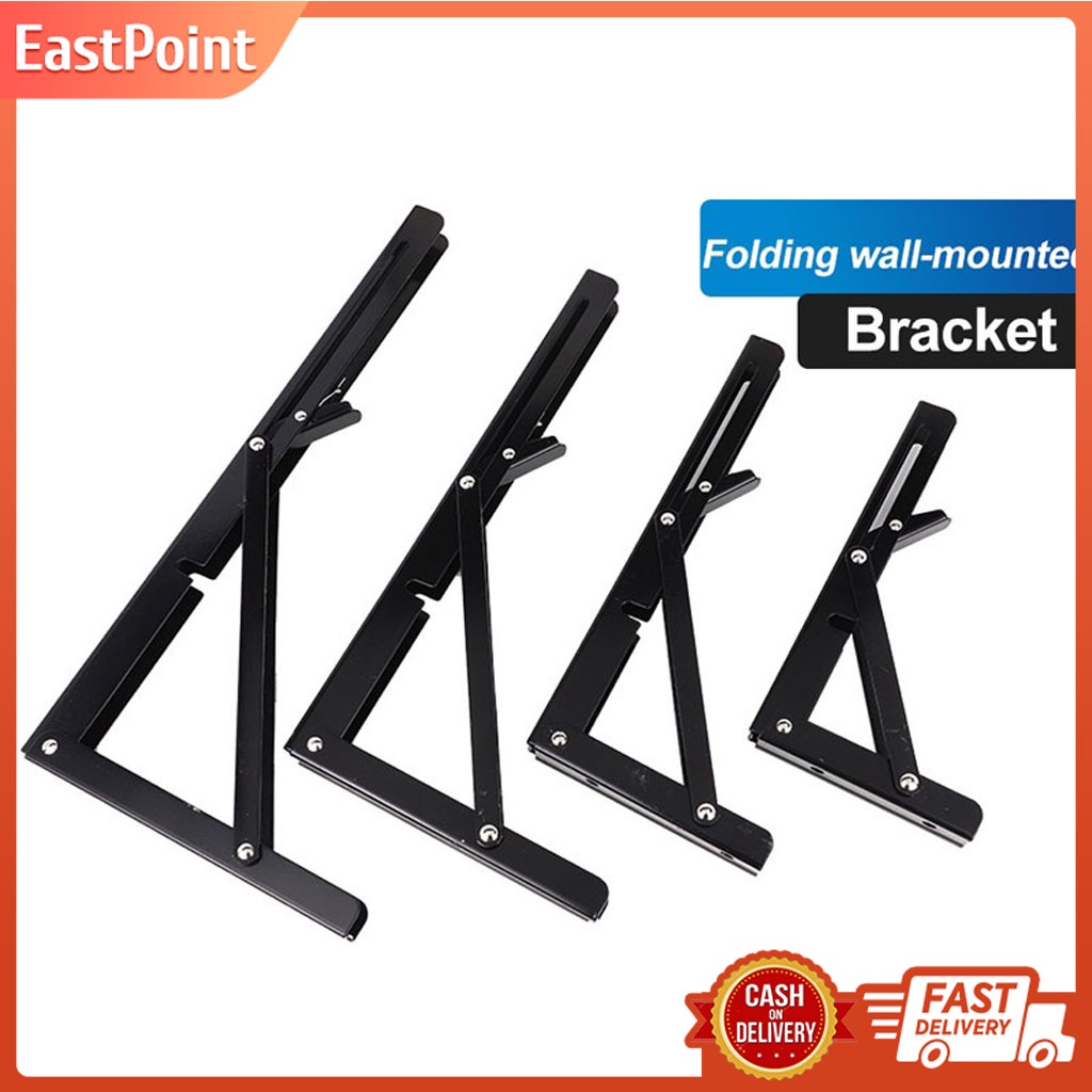 2PCS Triangle Folding Angle Bracket Heavy Support Adjustable Wall Bench ...