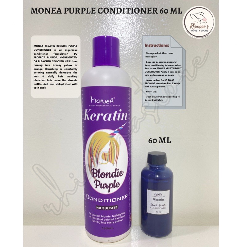 Monea Keratin Blondie Purple Conditioner 60ml | Shopee Philippines
