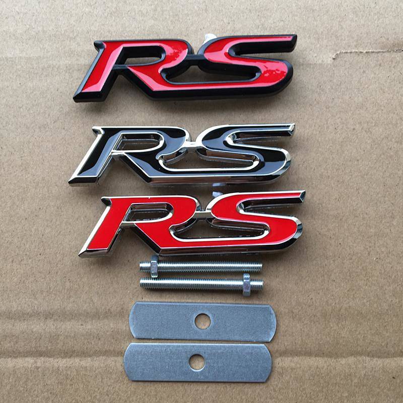 Radiator Grille Of Car Modified Decorative Labeling 3 Dstereo Rs Auto ...