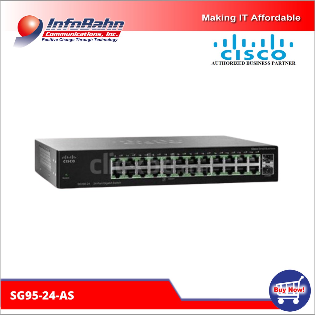 Cisco Sg95-24 Compact 24-Port Gigabit Switch Sg95-24-As I Infobahn ...