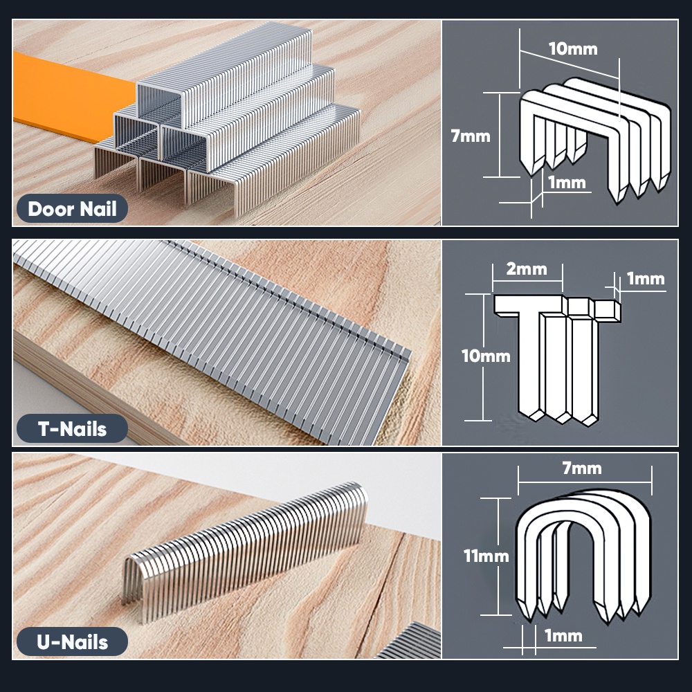 Mitsushi 3 types heavy duty U/ Door /T Shaped Staple Nails For Staple ...