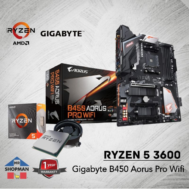 Ryzen 3600 Aorus B450m Gigabyte Cpu And Motherboard Combo, Computers ...