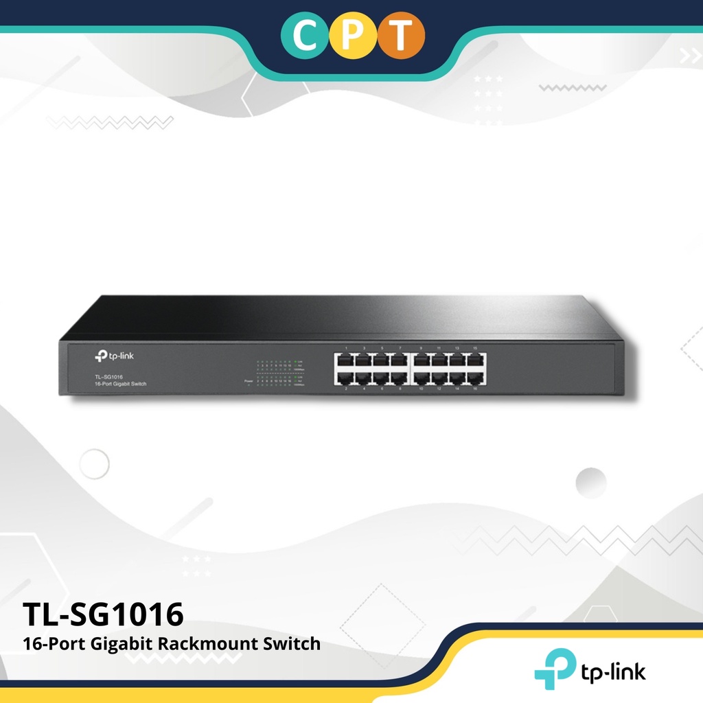 TP-Link TL-SG1016 16-Port Gigabit Rackmount Switch | Shopee Philippines