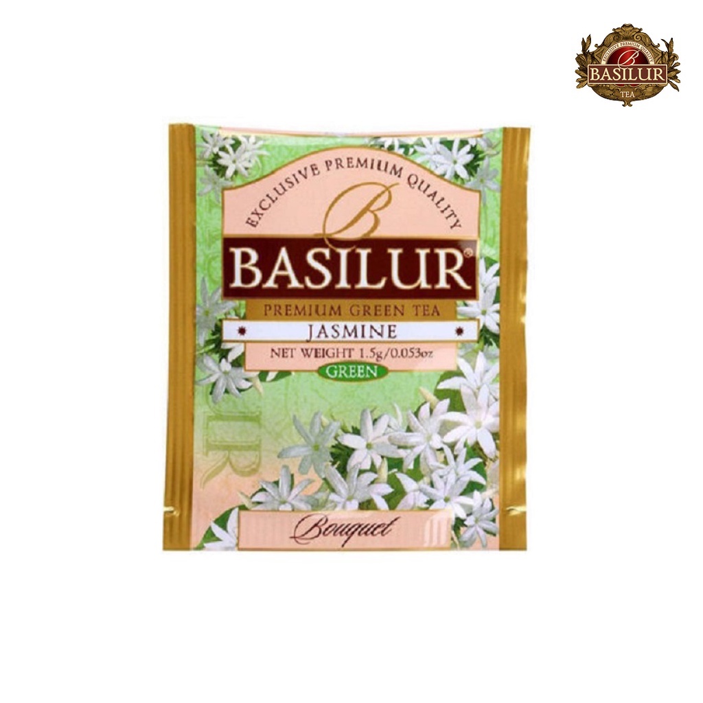 BASILUR TEA "Bouquet" Jasmine Green Tea Horeca - 1.5g x 100 Envelopes ...