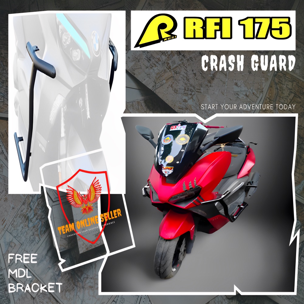 RUSI RFI 175 - HALF CRASH GUARD ( POWDER COATING ) | Shopee Philippines