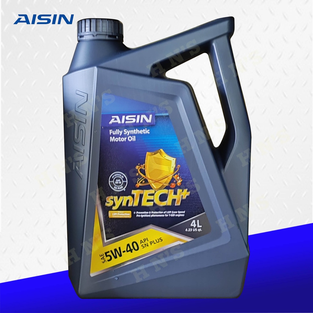 AISIN Fully Synthetic SAE 5W-40 Motor Oil 4L ( 4 Liters ) API SN PLUS ...