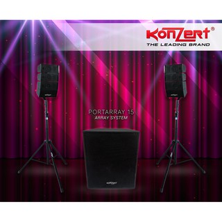 Konzert Portarray 15 8pcs 4 inch Linear Array 15 Subwoofer with BT, USB ...