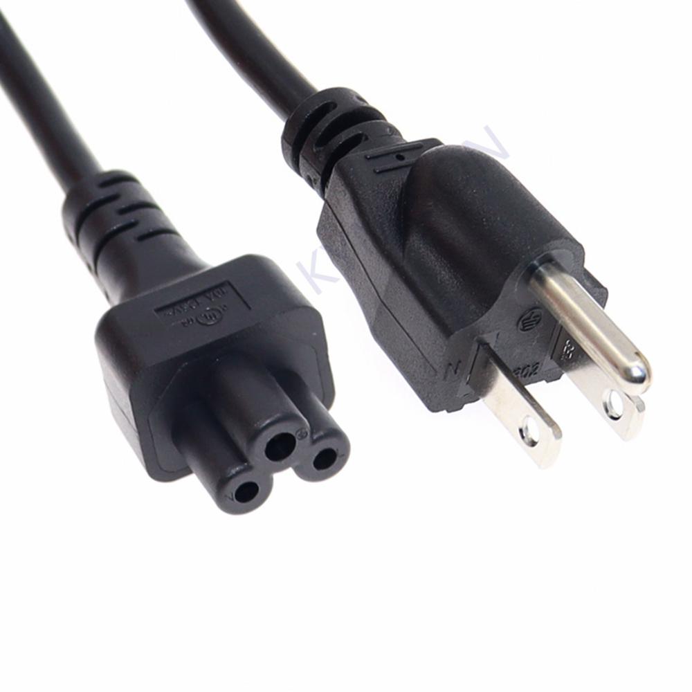 0.3m US NEMA 5-15P to IEC C5 AC Power Cord, American Standard Three ...