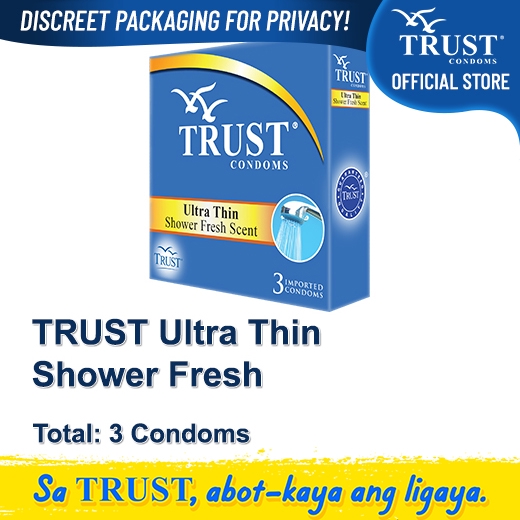 Trust Condoms Ultra Thin - Shower Fresh Scent by 3's, Pack of 1 ...