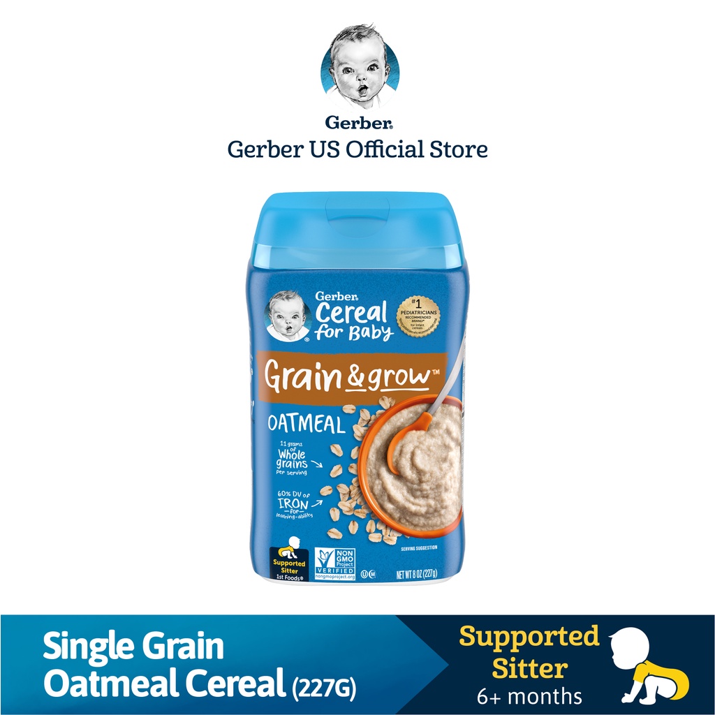 Gerber Single Grain Oatmeal Cereal 227G | Shopee Philippines
