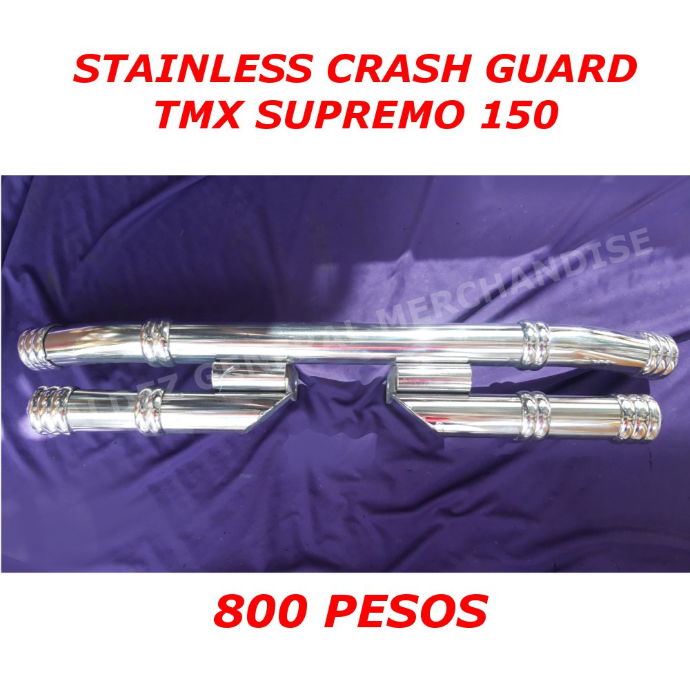 TMX SUPREMO 150 Stainless Crash Guard , Stainless Slider STANDARD ...