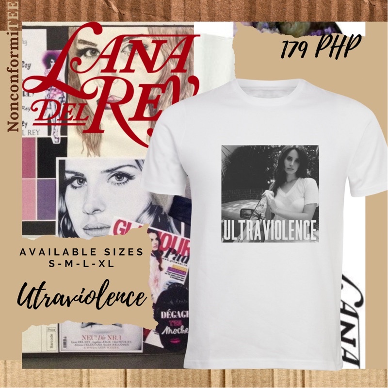 Lana Del Rey Ultraviolence Album cover Merch tshirt | Shopee Philippines