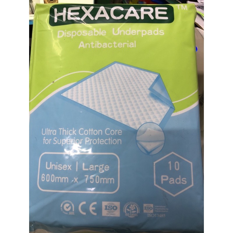 Underpads Hexacare Large 10pads | Shopee Philippines