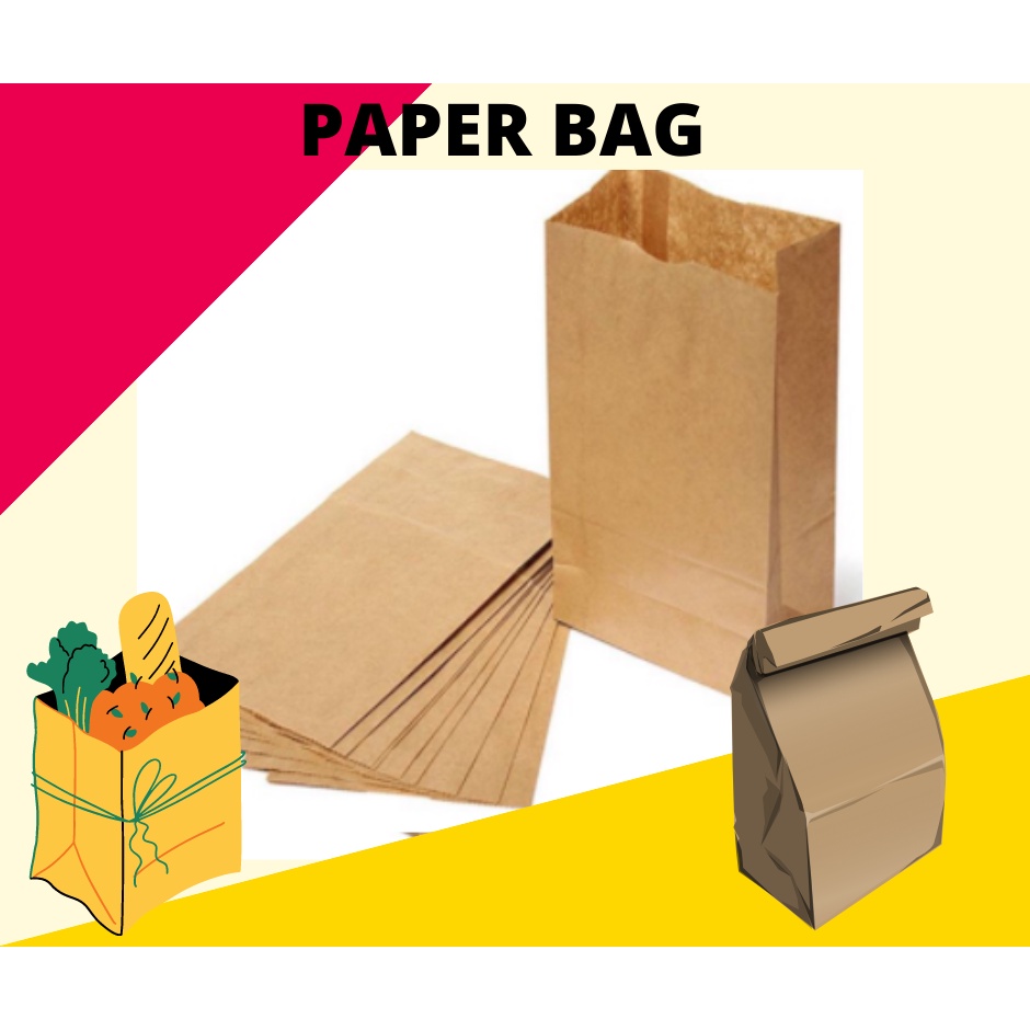 Brown Paper Bag/ Takeout Brown paper bag/ Pambalot/ Supot. | Shopee ...