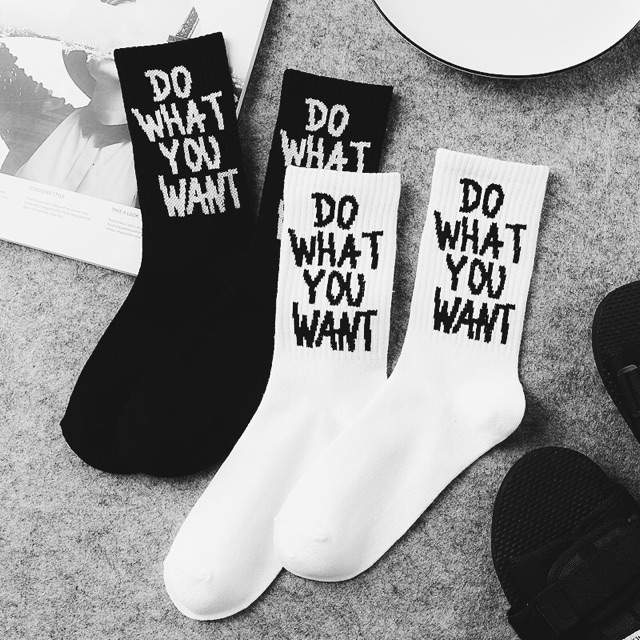 Iconic Socks Do What You Want Statement Mid Cut | Shopee Philippines
