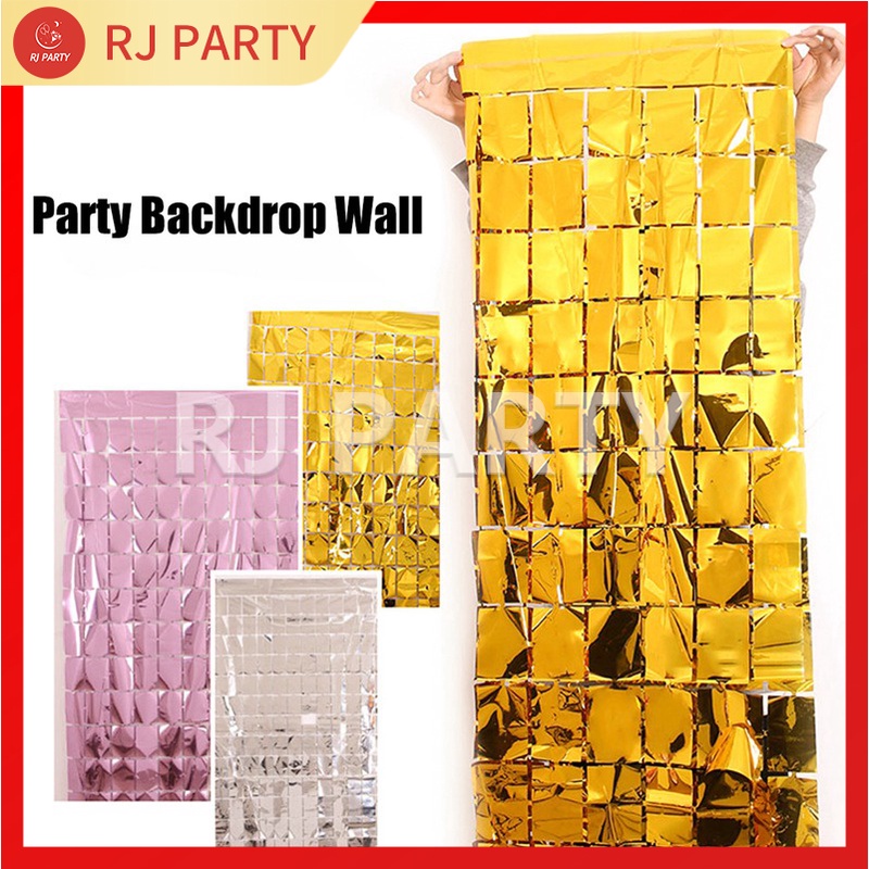 RJparty 1*2Meters Foil Curtain Backdrops Birthday Party Decorations ...
