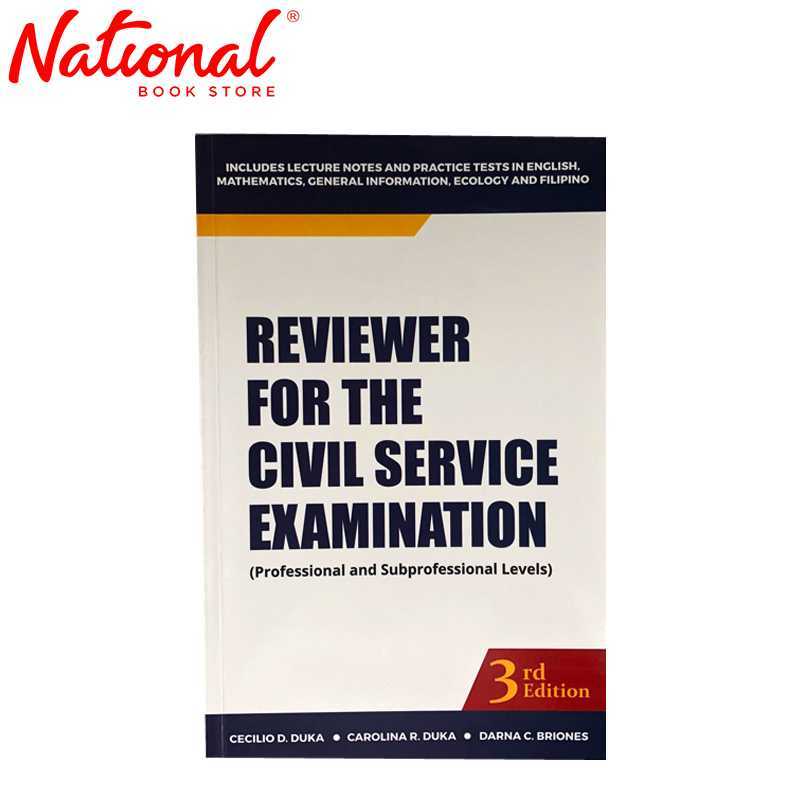 Reviewer For The Civil Service Examination Third Edition By Atty ...
