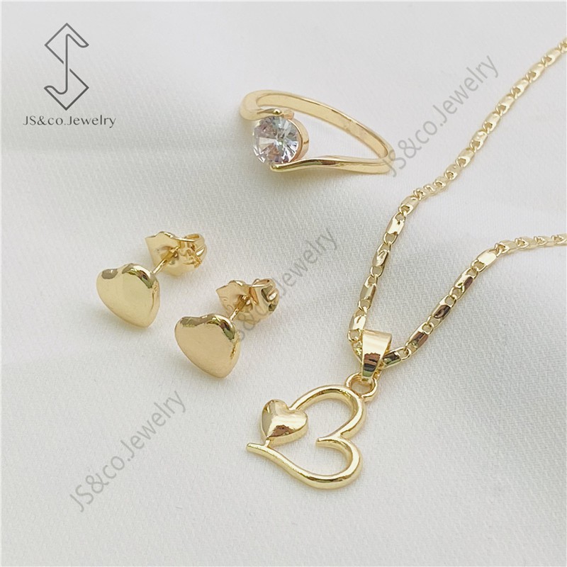 JS&CO jewelry 18K Gold Plated 3in1 Jewelry Set For Women set-49 ...