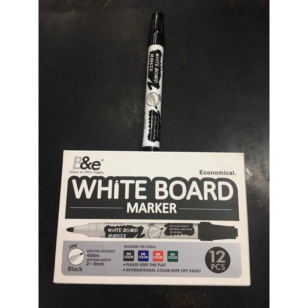 B&E whiteboard maker black /sold per pcs | Shopee Philippines