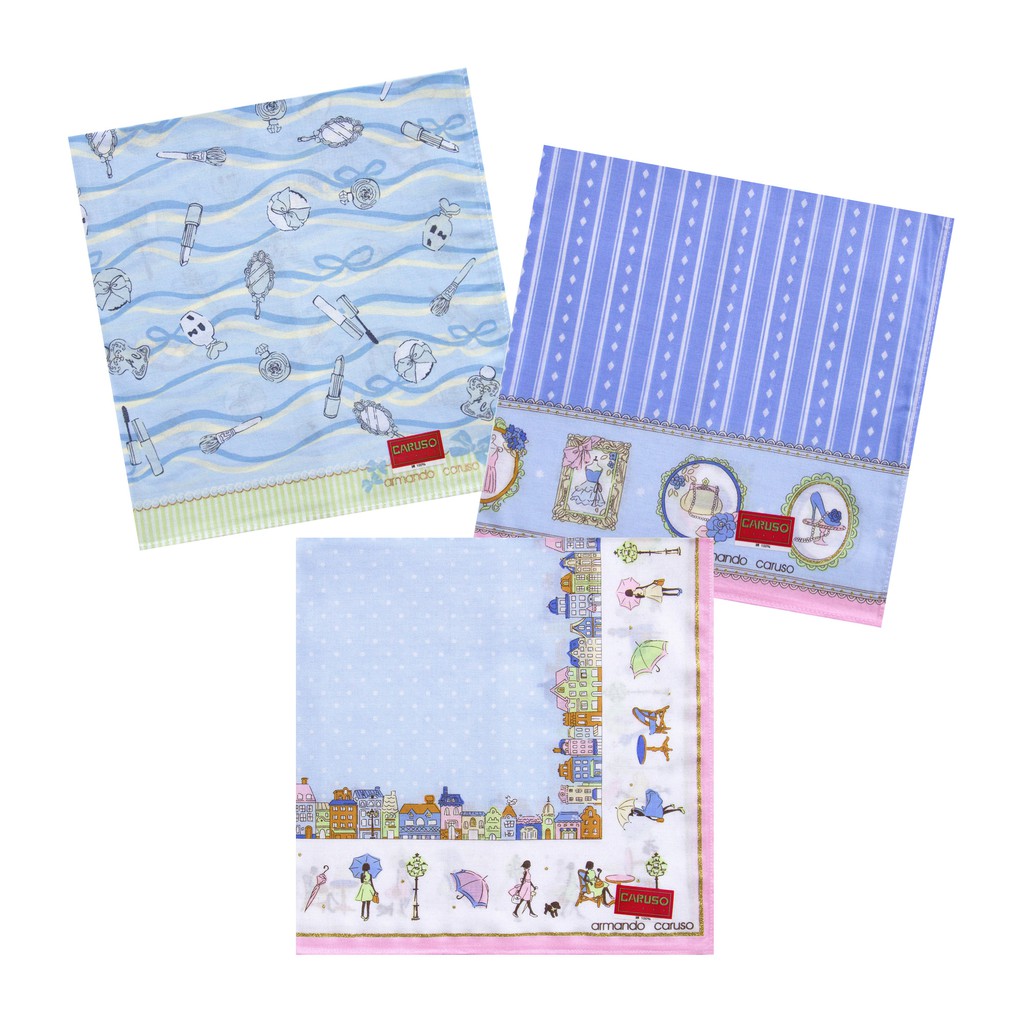 Armando Caruso Ladies' Printed Handkerchief Pastel Series - set of 3 ...