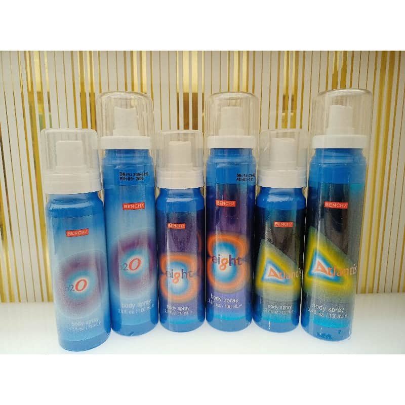 Bench Deo Body Spray Cologne/ Bench Atlantis, Eight 100ml/50ml | Shopee ...
