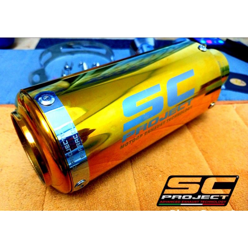 SC PROJECT GOLD | 51mm BIG ELBOW SPEC | Gold Sc Muffler RACING | Pipe ...