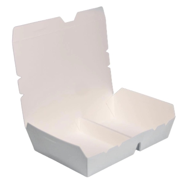 2-Division White Mealbox LB2 750cc Takeout Box | Shopee Philippines