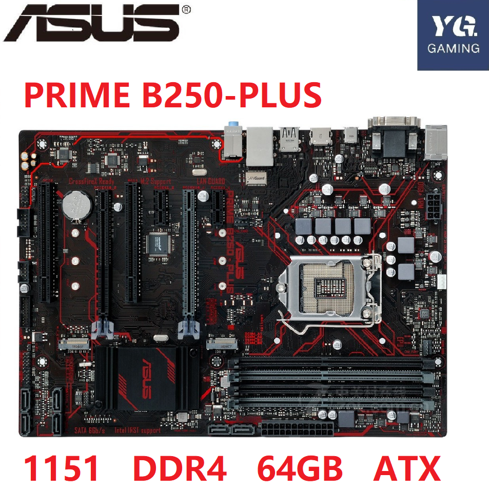 Asus PRIME B250-PLUS Motherboard Intel B250 LGA 1151 DDR4 2400/2133 MHz ...
