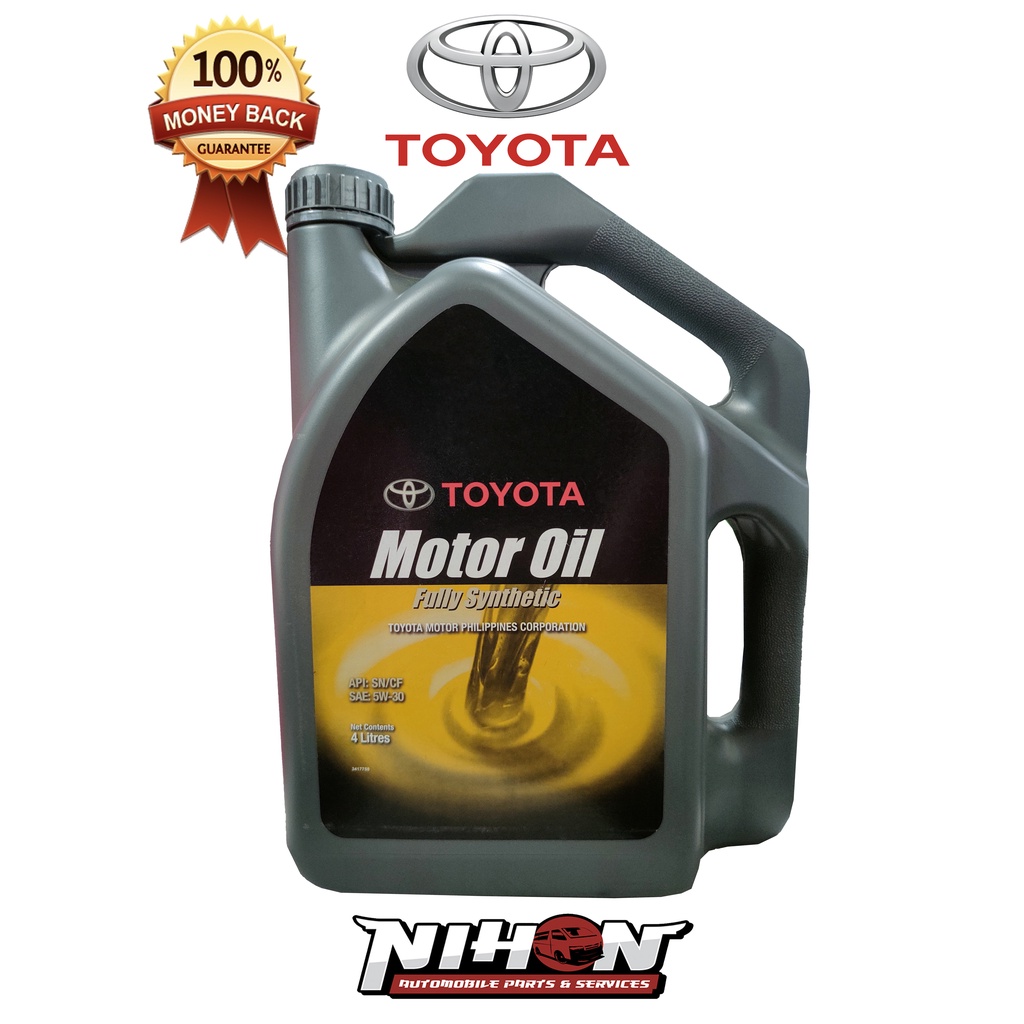 Genuine Toyota Fully Synthetic 5W30 Gasoline & Diesel Engine Oil 08880 ...