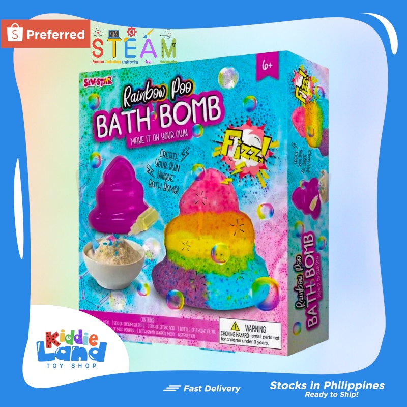 DIY Rainbow Poo Bath Bomb kit Do it yourself arts and crafts kids and ...