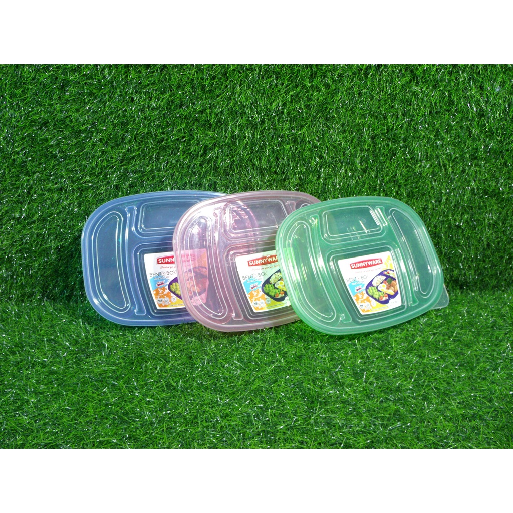 #509 Sunnyware Bento Box with 4 divisions (3 colors) (Choose Color ...
