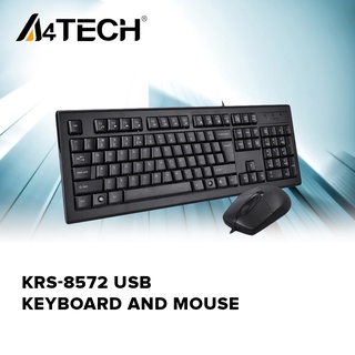 A4tech KRS-8572 Keyboard and Mouse Usb Black, A-Shape Keyboard, USB Ports, Natural A layout ...