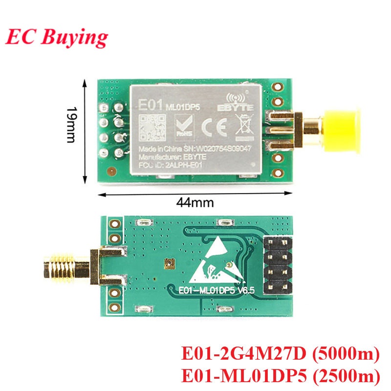 nrf24l01 E01-ML01DP5 E01-2G4M27D 2.4G nRF24L01P+PA+LNA Long Range 2500m 5000m RF Wireless ...