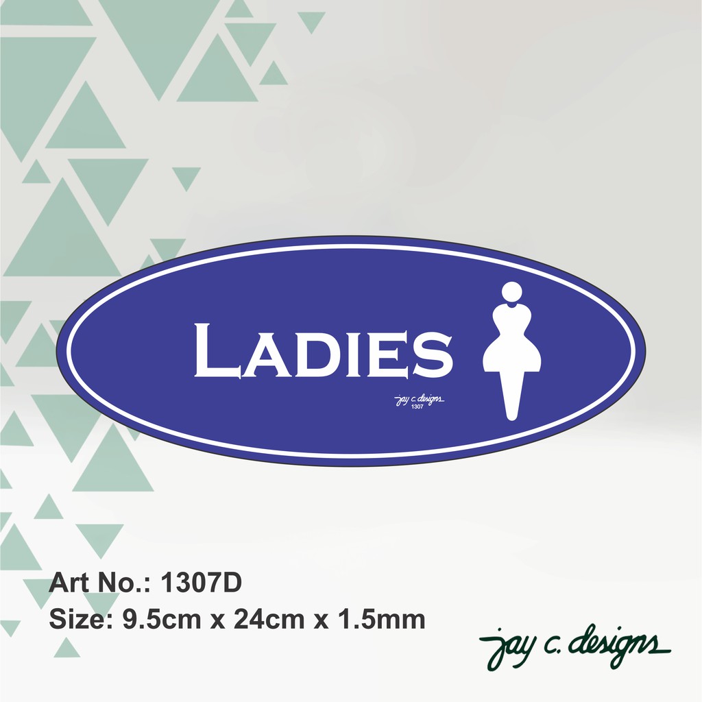 Jay C. Designs Acrylic Sign Ladies Signage 1307 | Shopee Philippines