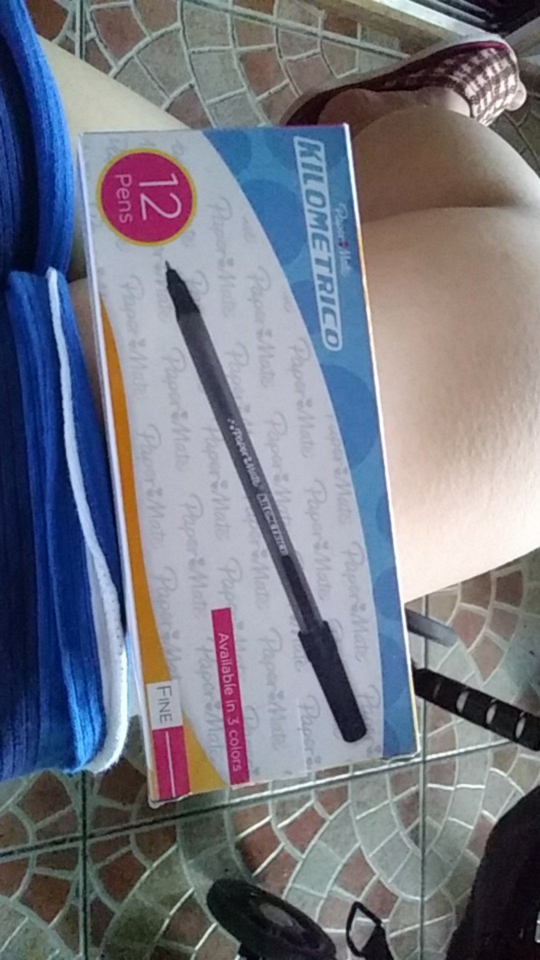 1bx (12pcs) Papermate Kilometrico Ballpen - Fine Point 0.5mm - Black ...