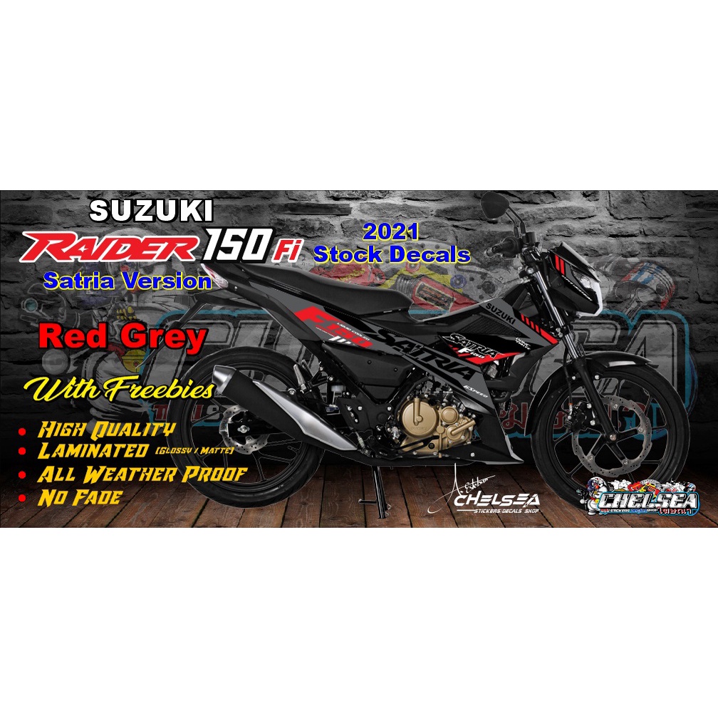 Suzuki Raider 150 Fi SATRIA Version (2021) Stock Decals / Stickers with ...