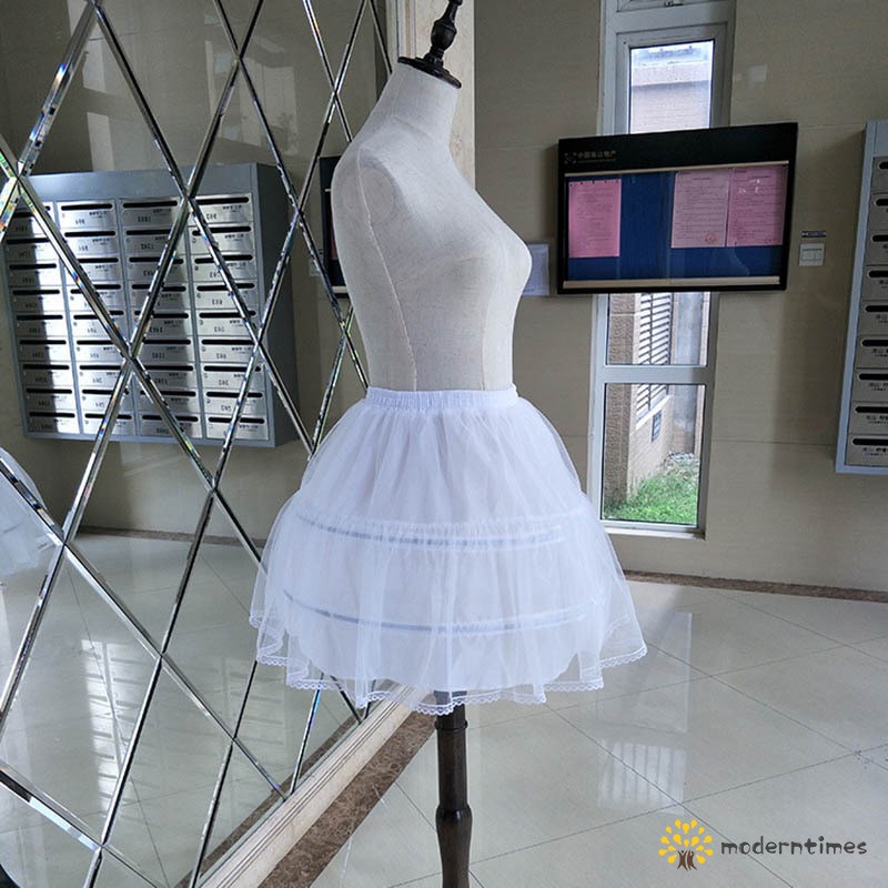 MT Short Bustles Petticoats 2 Hoops One Layer for Skirts Cosplay Bubble ...