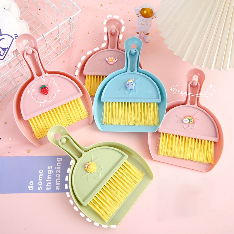 Mini Desktop Cleaning Brush Small Broom and Dustpan Set Car Computer ...